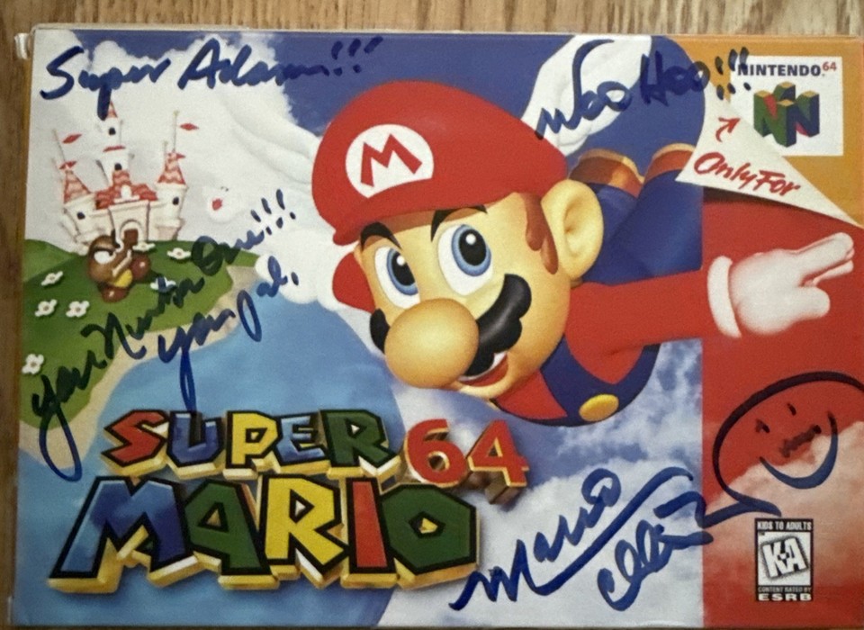 Charles Martinet Signed Super Mario 64 Nintendo JSA Coa Autographed ...