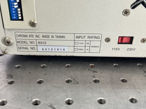 Chroma 6312 DC Electronic Load Mainframe w/ 63106 Module | eBay