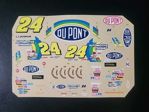 1993 Jeff Gordon #24 DuPont Lumina Rookie Car 1:24 Decal - Waterslide ...