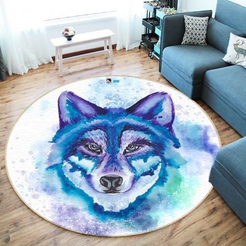 3D Wolf Head Pattern ZHUA903 Game Non Slip Rug Mat Photo Carpet Zoe ...