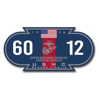 USMC 6012 MOS Decal - Semper Fidelis Decal - Marine Corps Blood Stripe ...