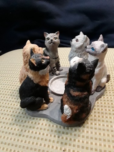 "Circle of Cats"tea light candle holder" Continental Creations 2002 | eBay