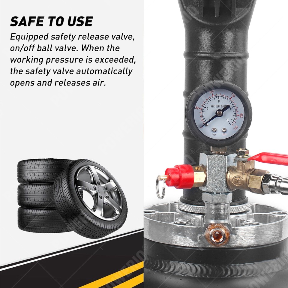 12 Litre Air Tank Bead Seater Tyre Tire Inflator Blaster Cannon ...