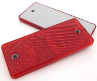 🚦 High-Quality 2x Red E-Approved Rectangular Reflectors for Trailers ...
