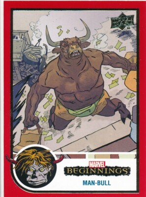 #52 MAN-BULL 2022(2023) Upper Deck Marvel Beginnings RED SHE-HULK ...