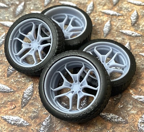 Resin 21/20 in. “Hurricane” model car wheels, 1/24 1/25 scale | eBay