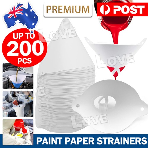 Up to 200pcs 100 Micron Fine Paint Paper Strainers Sieve Filter Nylon ...