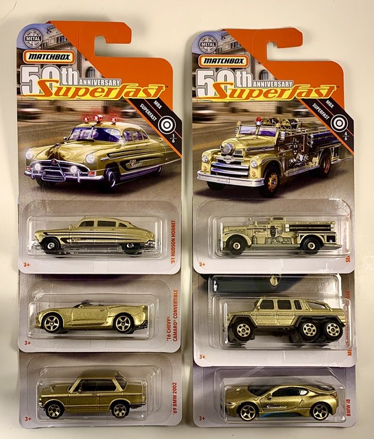 2019 Matchbox 50th Anniversary SUPERFAST GOLD SET OF 6 | eBay