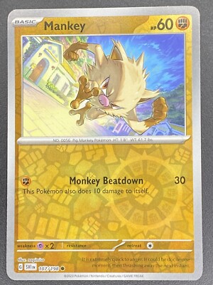 Mankey 107/198 - Reverse Holo SV01: Scarlet & Violet Base Set NM ...