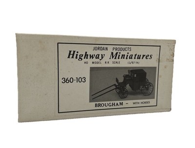 HO Scale Jordan Highway Miniatures Kit #360-103 Brougham With Horses | eBay