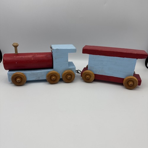 Large Wooden Wood Train Engine Hand Made Homemade Locomotive | eBay