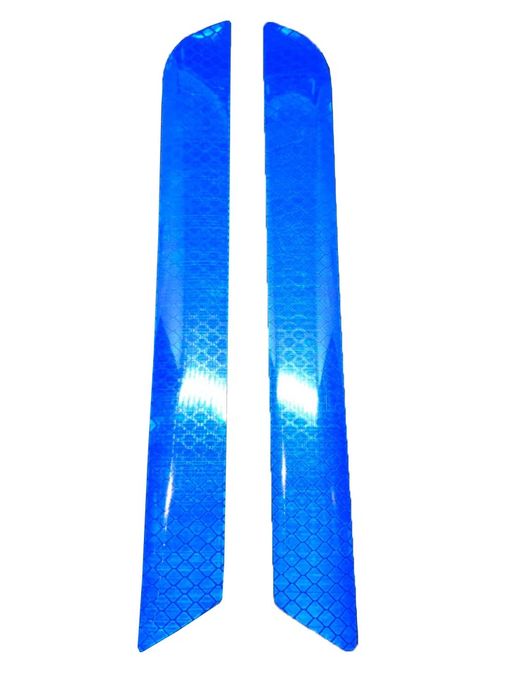 210mmx25mm Pointed Head Strip Reflective Graphics Blue Decal Sticker ...