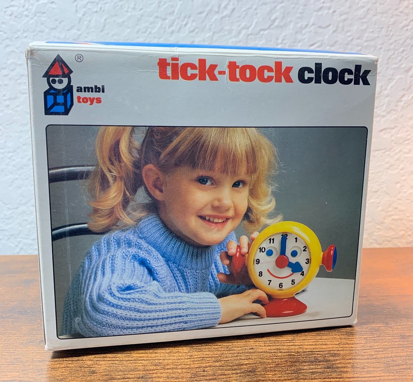 VTG Ambi Toys Tick-Tock Clock Child Development Tell Time Bell Holland ...