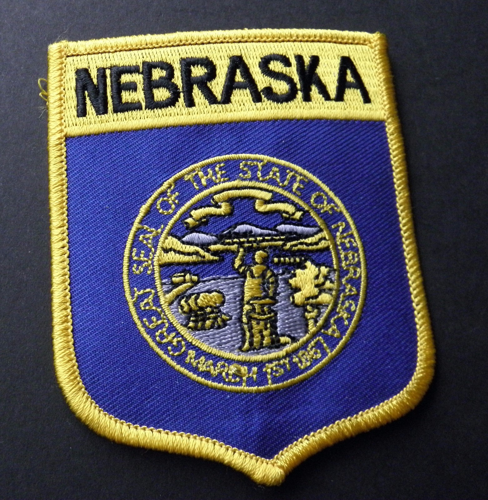 NEBRASKA STATE SEW ON IRON ON EMBROIDERED PATCH 2.5 X 3.5 INCHES | eBay
