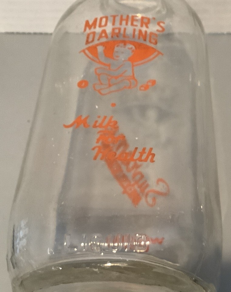 Milk Bottle Supreme Dairy One Quart Mother’s Darling Milk For Health ...