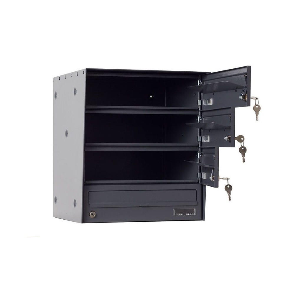 Letterboxes for Flats & Apartments E3, Multiple Post Boxes, RAL 7016 ...