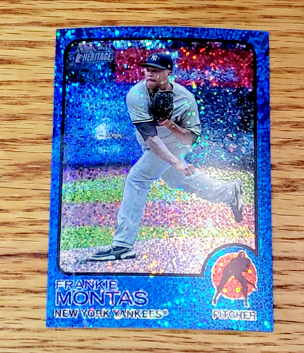 FRANKIE MONTAS 2022 Topps Heritage High Number #509 Chrome Blue Sparkle ...