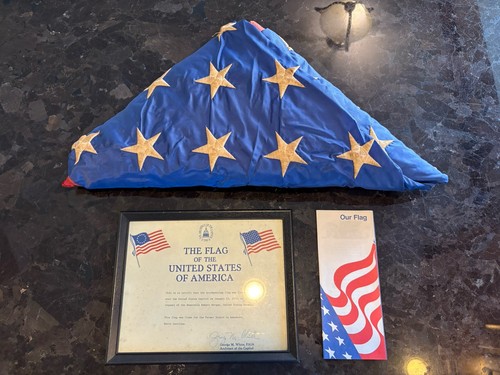 American Flag Flown Over The Capital In 1979 with Certificate of ...