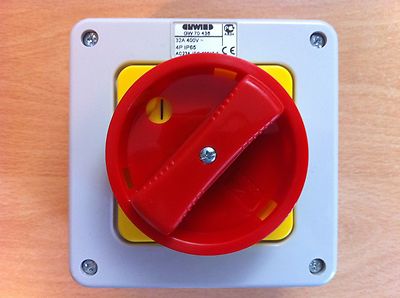 32a amp 4 Pole Lockable Rotary Switch / Isolator IP65 | eBay