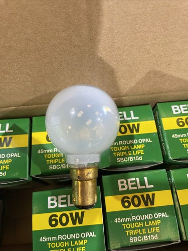 60W Opal SBC Bulb Tough Round Bulb 45mm 3000 Hours Life - 10 PACK ...