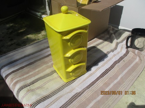 Vintage Traffic Stop Light Cookie Jar with Lid Yellow 11" 351 USA McCoy ...