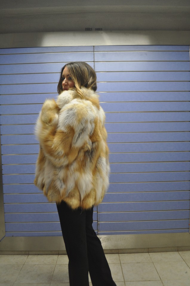 Natural Genuine Red Fox Jacket Feal Fox Fur Halfskin Coat With Collar | eBay