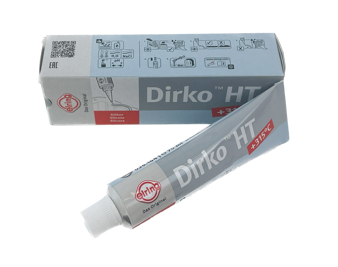 036.164 ELRING DIRKO Dichtmasse 70ml -60° +315° Silikon elastisch UV ...