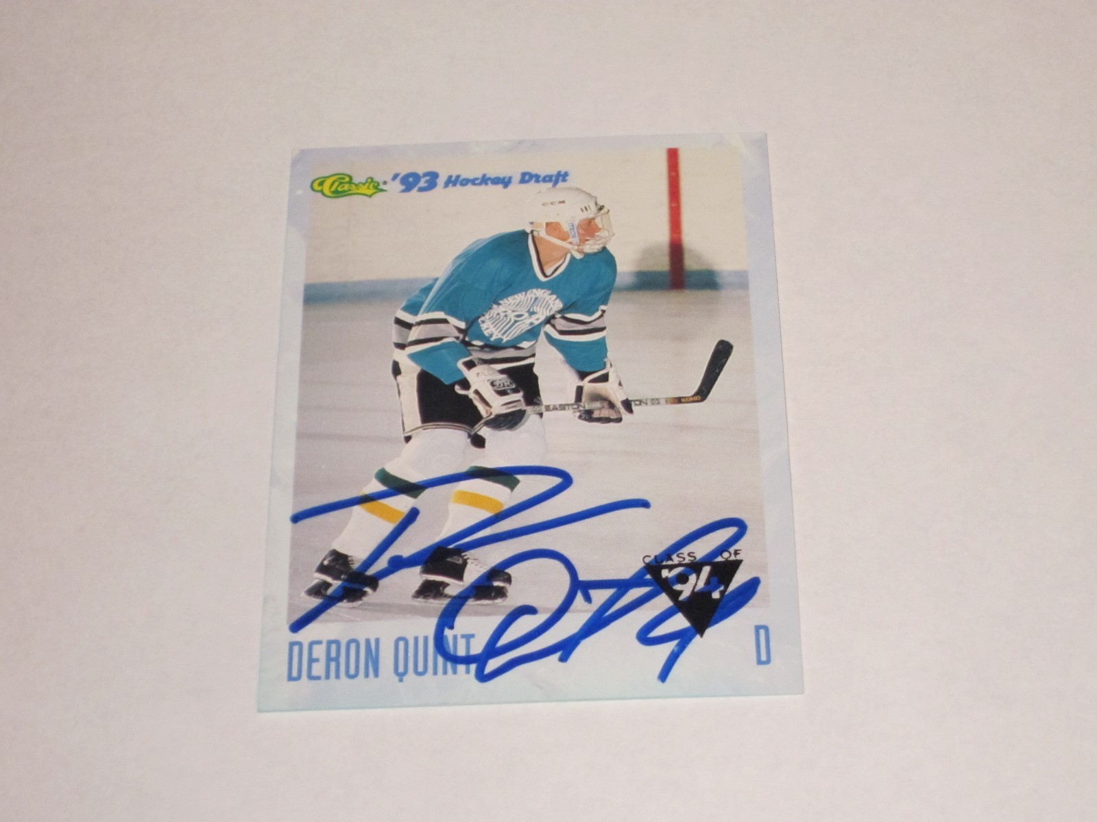 DERON QUINT AUTOGRAPHED 1993 CLASSIC DRAFT CARD | eBay
