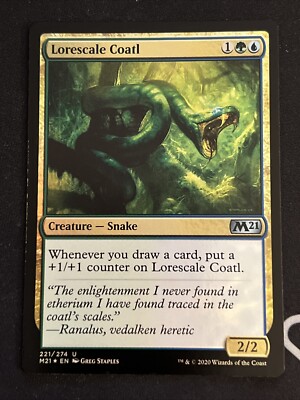1x Foil Lorescale Coatl (221) Core Set 2021 M21 LP MTG Magic the ...