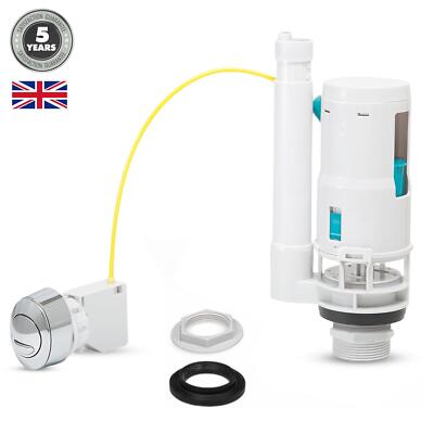 Adjustable Toilet Dual Flush Valve Push Button Cable Flush System ...