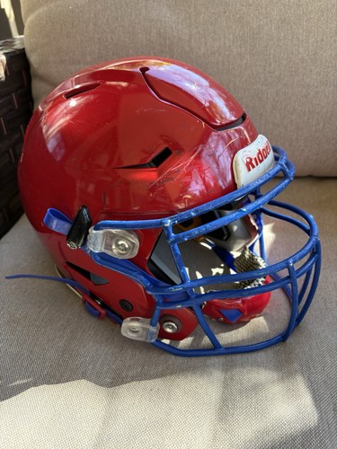 2018 Riddell Speedflex Scarlet Red w/ Royal Blue Facemask Youth Med ...