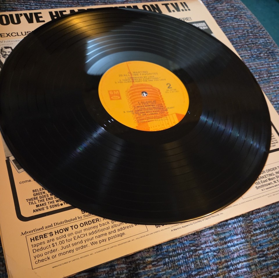 Al Martino 20 All Time Favorites Capitol 1980 SM 12" vinyl Record SL ...