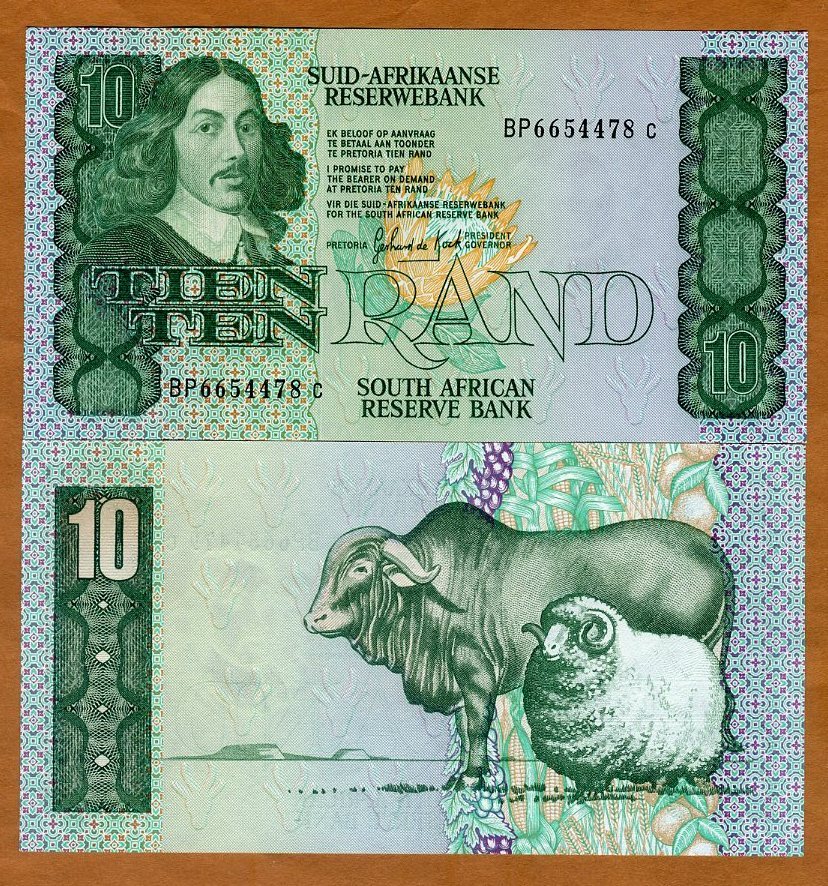 South Africa, 10 Rand ND (1985-1990) P-120d, UNC | eBay
