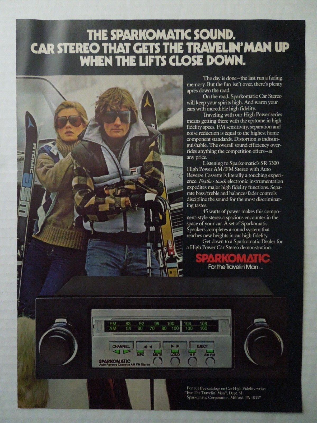 1980 SPARKOMATIC SR 3300 Car Stereo Magazine Ad | eBay