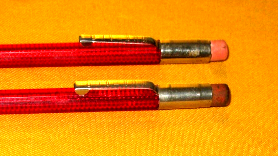 2 VTG. RED K780 SCRIPTO TRANSLUCENT MECHANICAL PENCILS | eBay