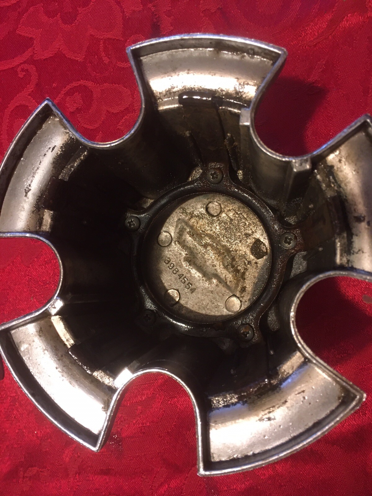 2 USED Chevy Chevelle Nova 3984554 Factory OEM RALLY Wheel Center Caps ...