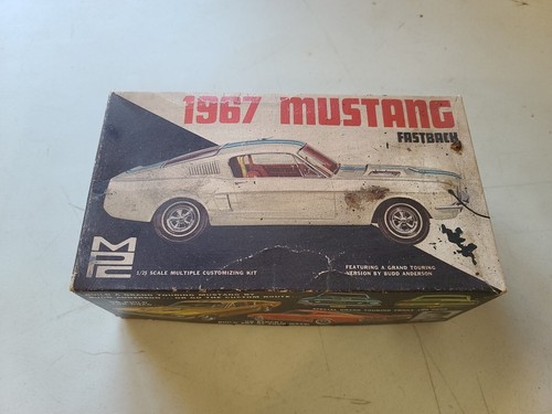 MPC 1967 Mustang Fastback Vintage Model Kit Parts in Original Box+EXTRA ...