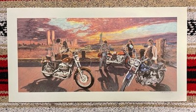 1980 Harley-Davidson NYC Twin Towers Statue Of Liberty - Thompson Art ...