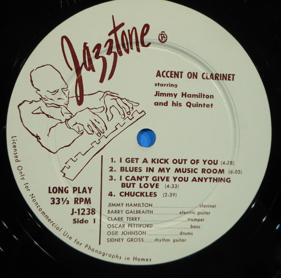 JIMMY HAMILTON ACCENT ON CLARINET LP 1956 ORIGINAL GREAT CONDITION! VG+ ...