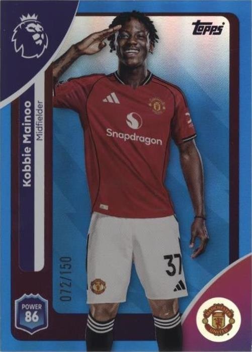 2025-26 Topps Premier League - Kobbie Mainoo, Kobbie Mainoo #206 Blue ...