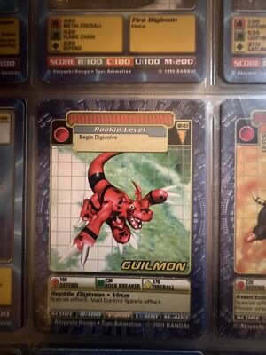 2001 Bandai Digimon GUILMON BO-163 Rookie Level Card CCG | eBay