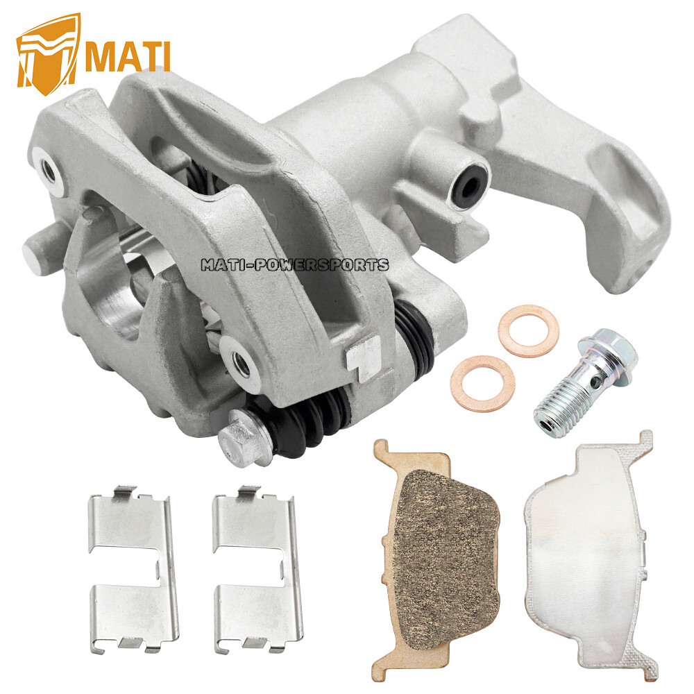 Rear Brake Caliper & Sintered Pads for Honda Rincon 650 680 Pioneer 500 ...