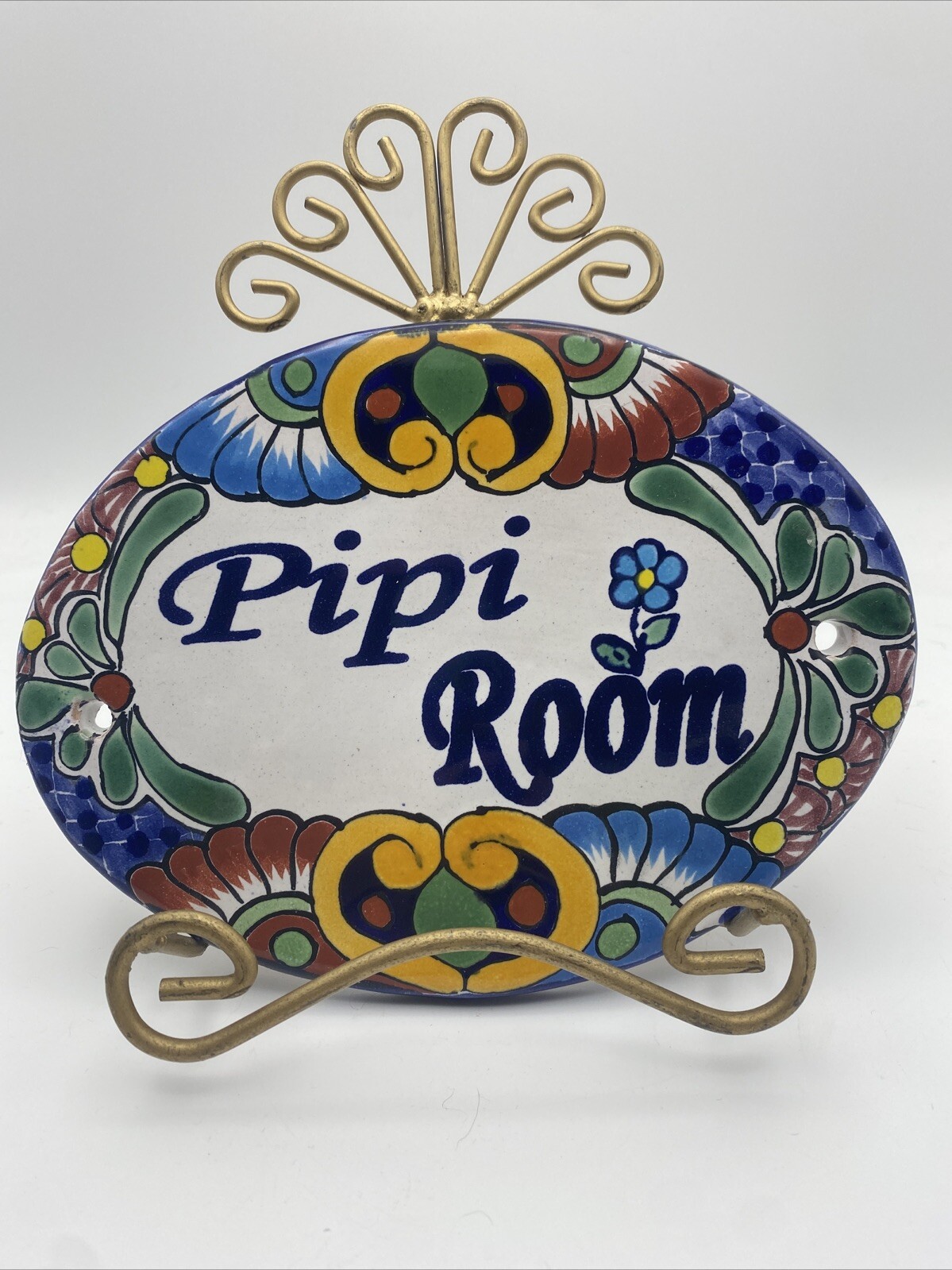 Talavera Pipi Room Plaque Mexico | eBay