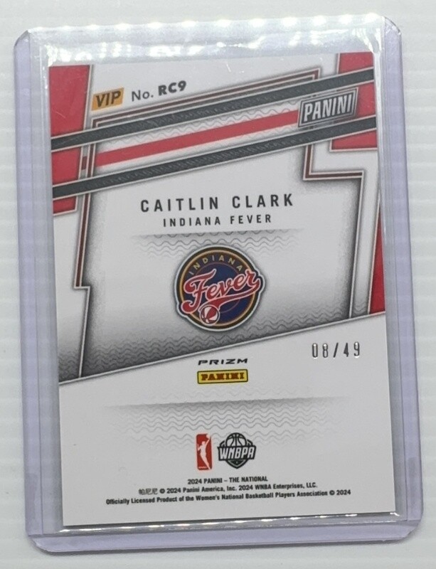2024 Panini NSCC VIP Gold Packs Caitlin Clark Purple Sparkle Prizm RC ...