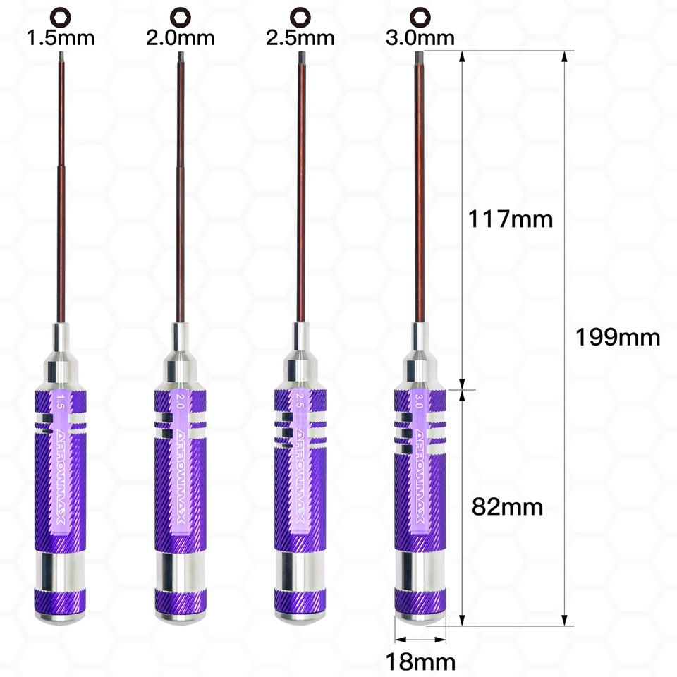 Hex Screwdriver Set for RC Tools - Hexagon Small Screwdriver Set for RC ...