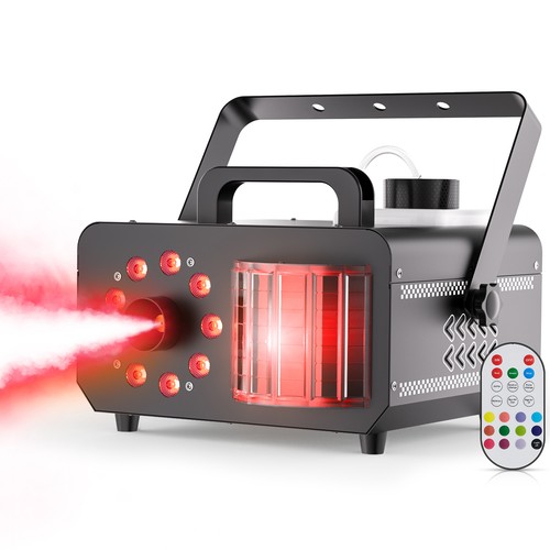 1800W Fog RGB 9 LED DJ Smoke Machine Stage Effect Show Decor w ...