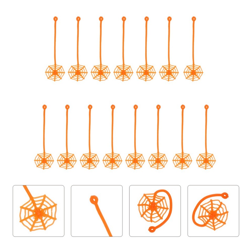 15Pcs TPR Supple Hand Spider Web Sticky Elastic Extendable Toys ...