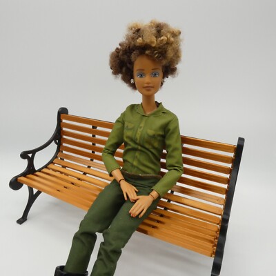 1/6 Scale Doll Furniture Park Bench Two Tone Porch 1:6 Barbie Integrity ...