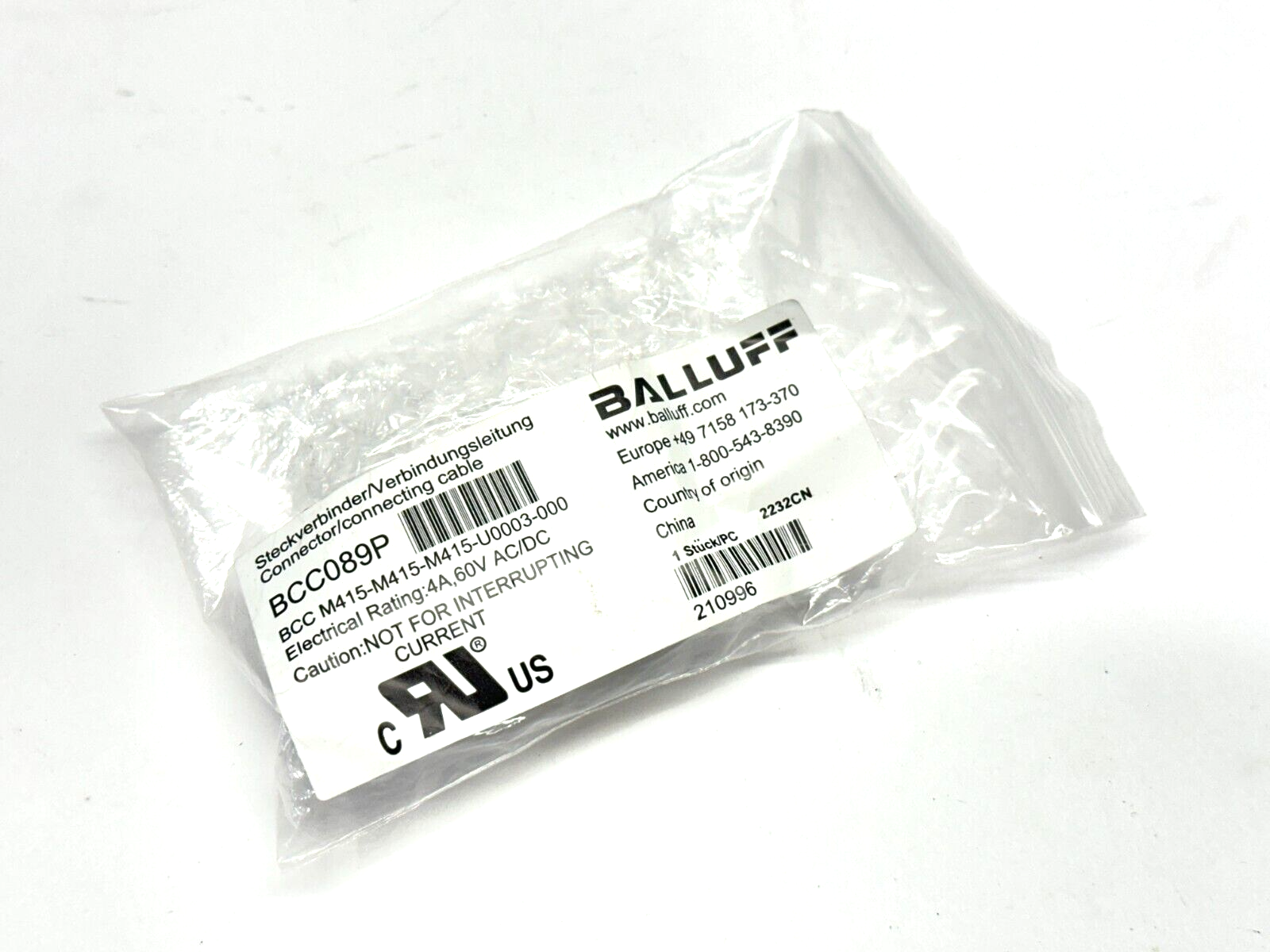 Balluff BCC089P Splitter Connector Splitters N.o.s. Ship in USA for ...
