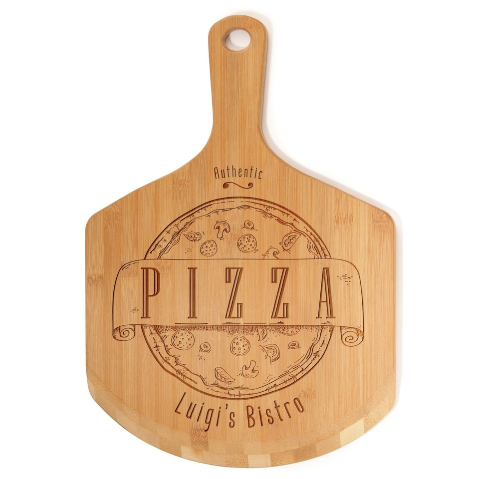 Bamboo Custom Laser Engraved Wooden Oven/Pizza Paddle - 2 Sizes | eBay